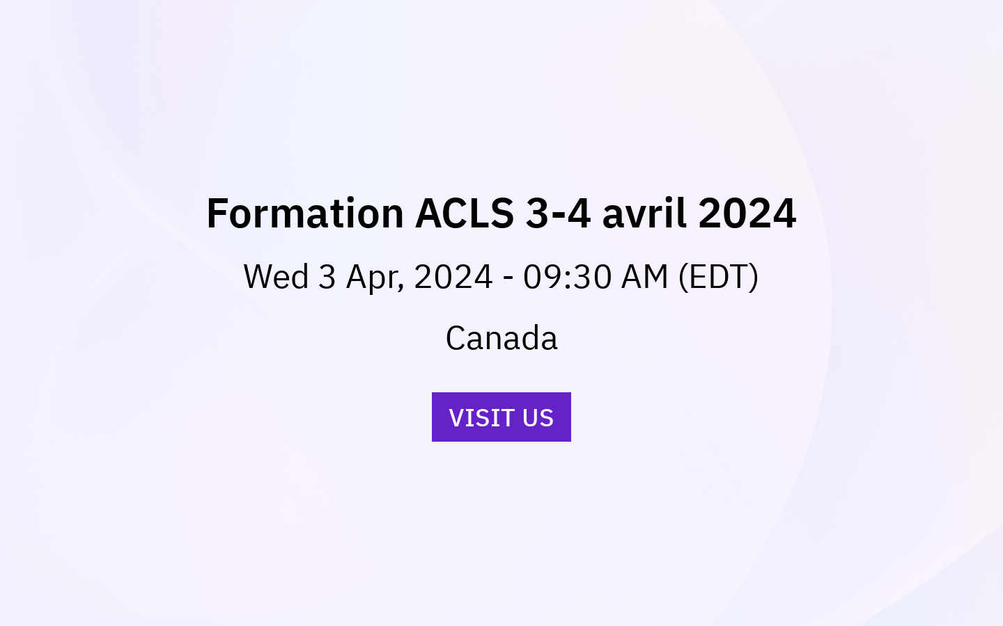 Formation ACLS 3-4 avril 2024